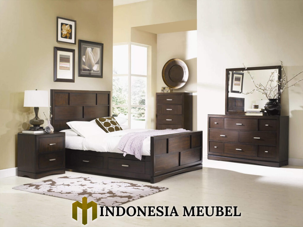 Tempat Tidur Minimalis Jati Natural Classic Color IM-0011